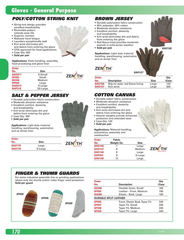 Gloves Selection Guide | PDF