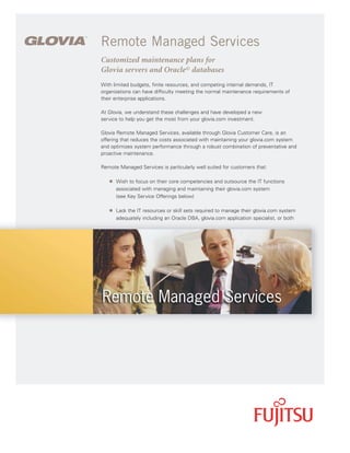 Glovia Remote Managed Services | PDF