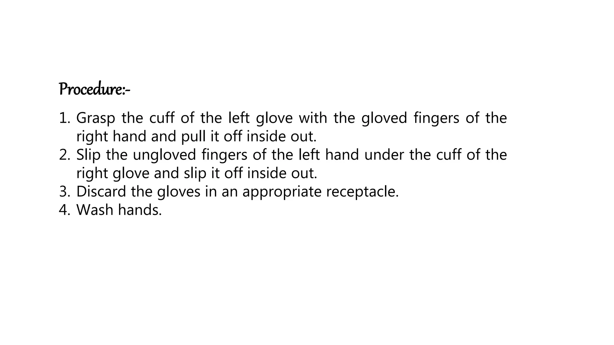 Gloving degloving | PPTX