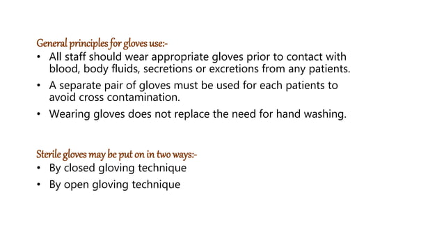 Gloving degloving | PPTX | Infectious Diseases | Diseases and Conditions
