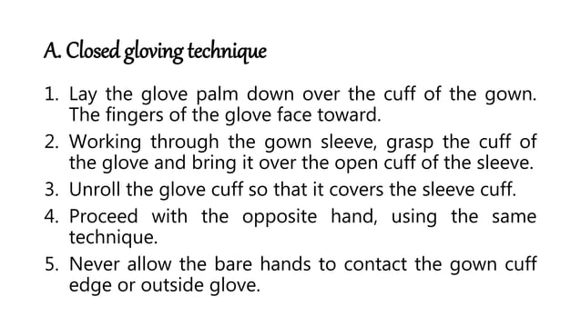 Gloving degloving | PPTX | Infectious Diseases | Diseases and Conditions