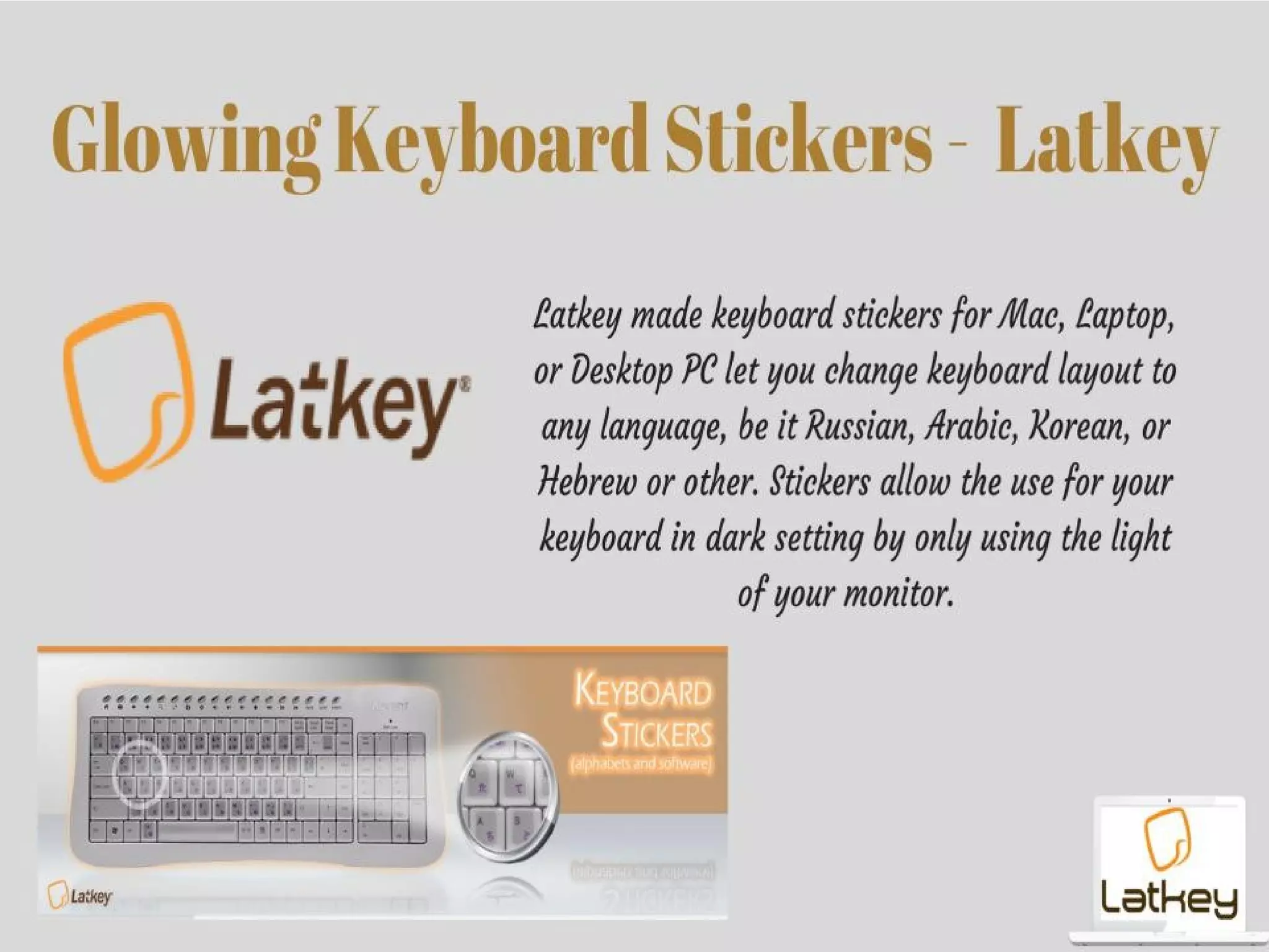 Glowing keyboard stickers latkey | PPT