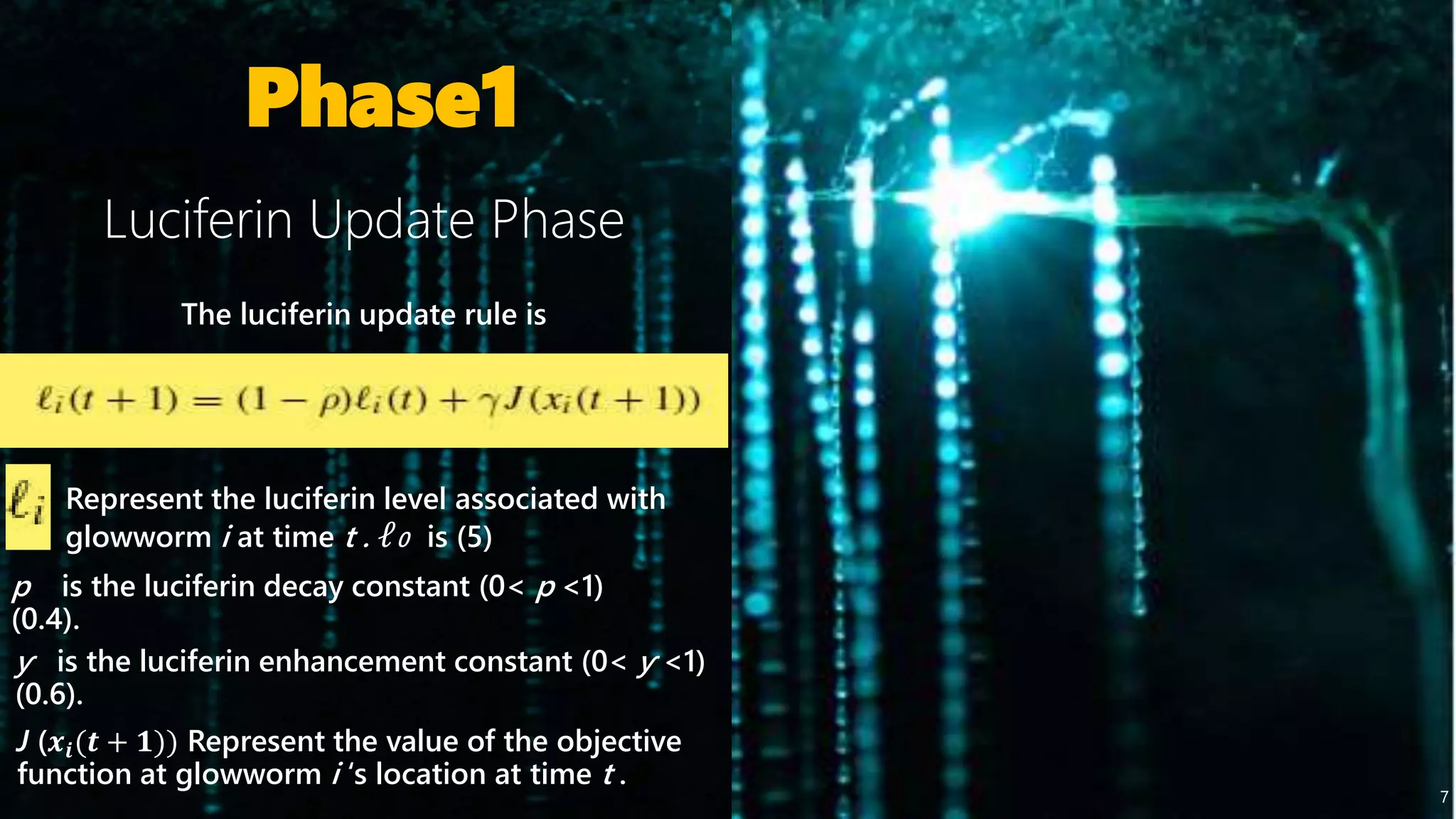 Glowworm swarm optimization (Presentation) | PPT