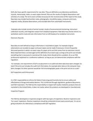 Glp. | DOCX | Pharmaceutical Industry | Industries