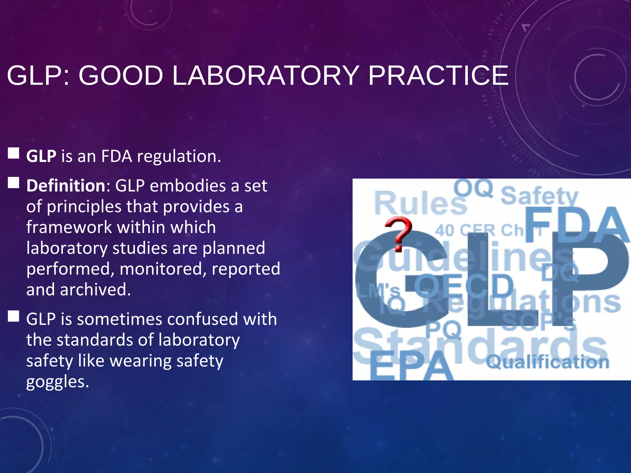 Good Laboratory Practice (GLP) | PPT | Chemistry | Science