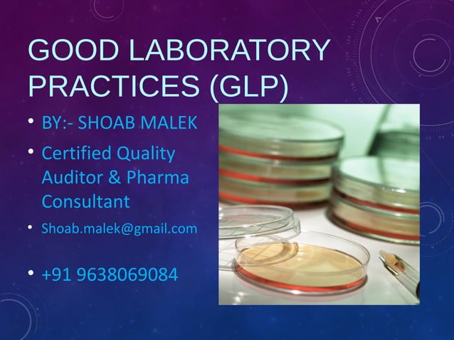 Good Laboratory Practice (GLP) | PPT | Chemistry | Science