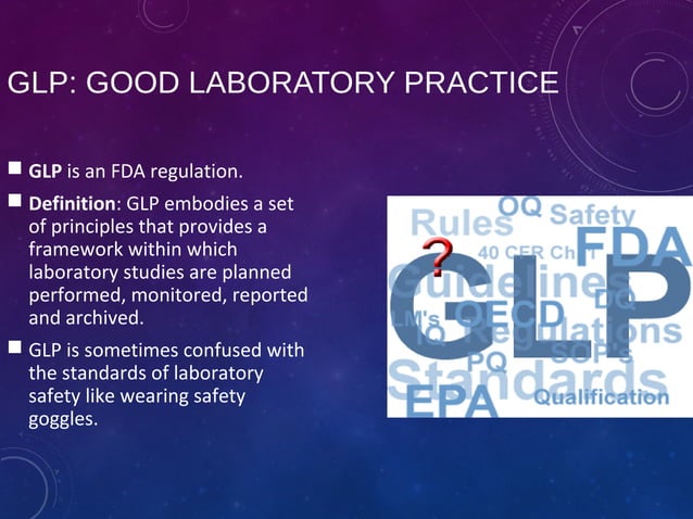 Good Laboratory Practice (GLP) | PPT | Chemistry | Science