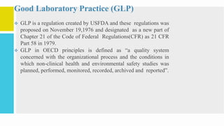 GLP (Good Laboratory Practices) | PPTX