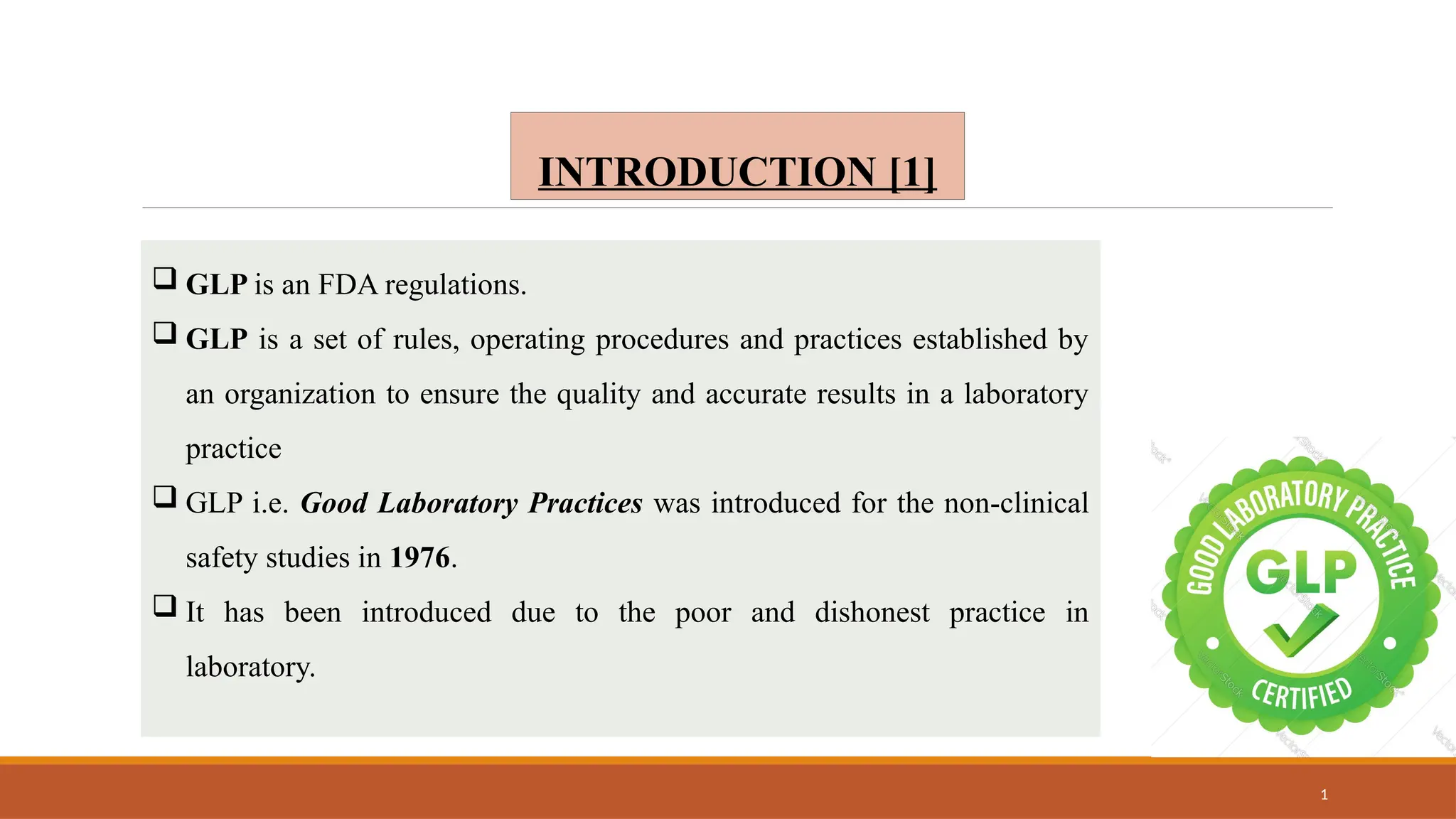 GUIDLINES FOR GOOD LABORATORY PRACTICES [GLP] | PPT