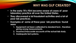 Good Laboratory Practices (GLP), Introduction & Principle | PPTX