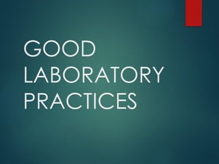 Good Laboratory Practice in Quality control lab | PPTX