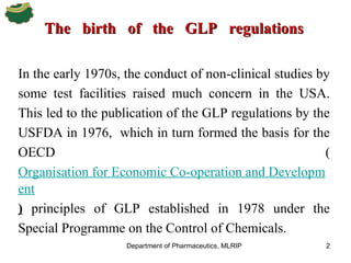 GLP-CONCEPT and ethics in biological sciences | PPT