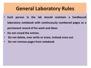 Good lab practices | PPTX