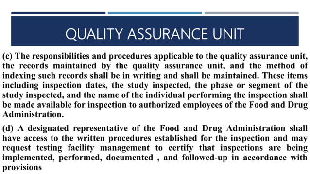 GLP 21 CFR part 58 | PPSX | Pharmaceutical Industry | Industries