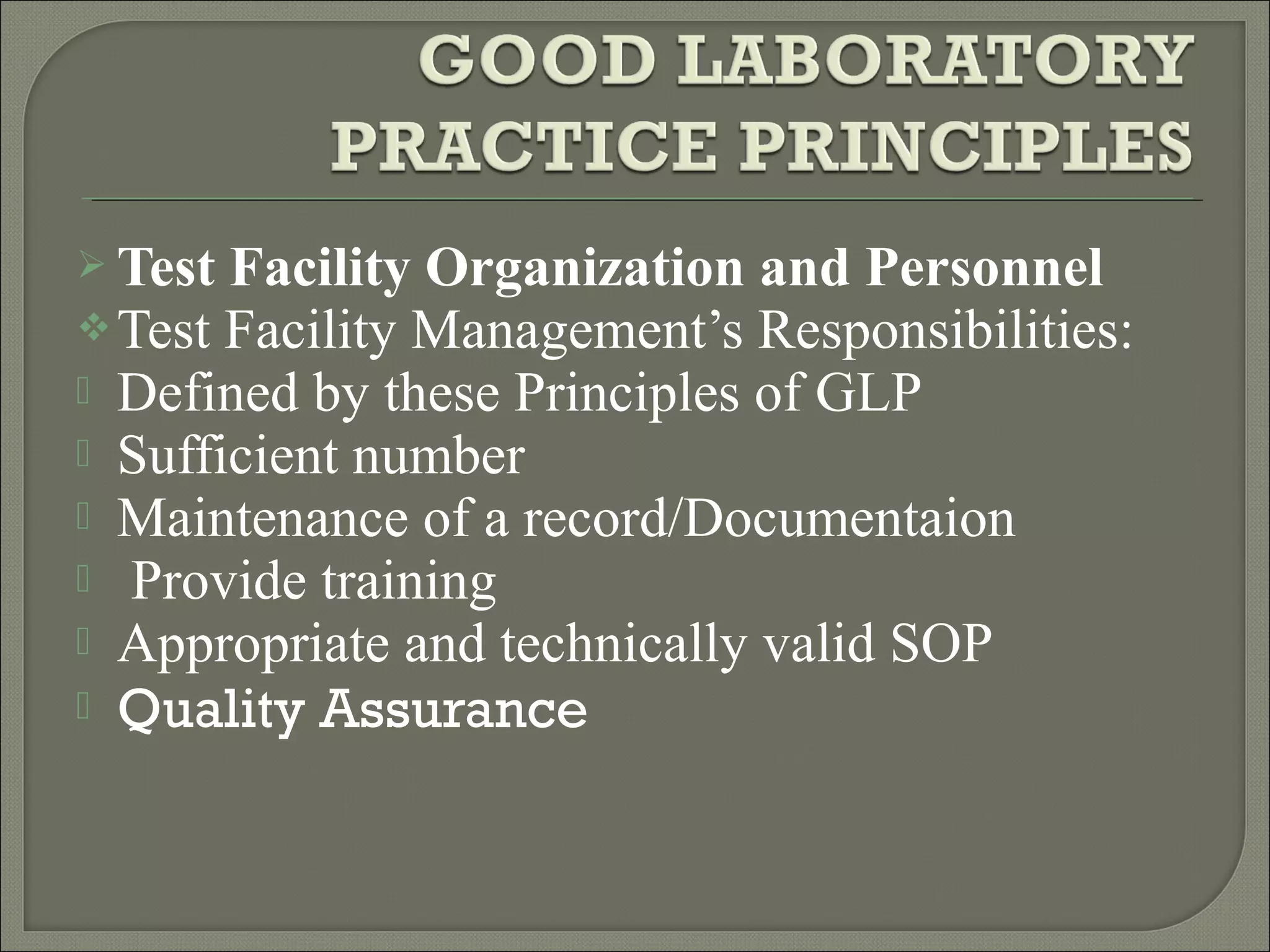 Good Laboratory Practice(GLP) by Kashikant Yadav | PPT
