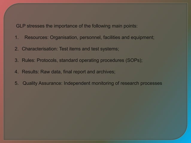 Glp guidelines in_qc_laboratory_as_per_ich | PPTX