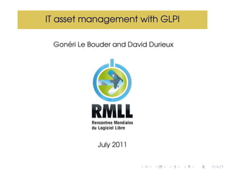 GLPI RMLL-2011 | PPT