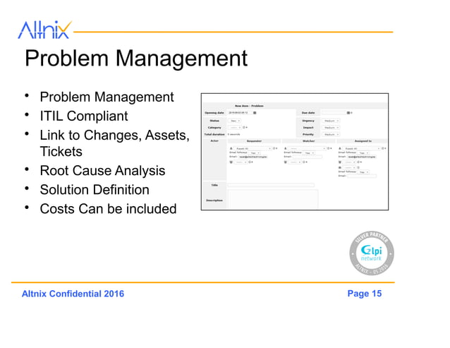 Open Source GLPi Network Asset Management and ITSM | PPTX