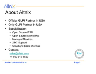 Open Source GLPi Network Asset Management and ITSM | PPTX