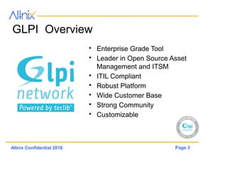 Open Source GLPi Network Asset Management and ITSM | PPTX