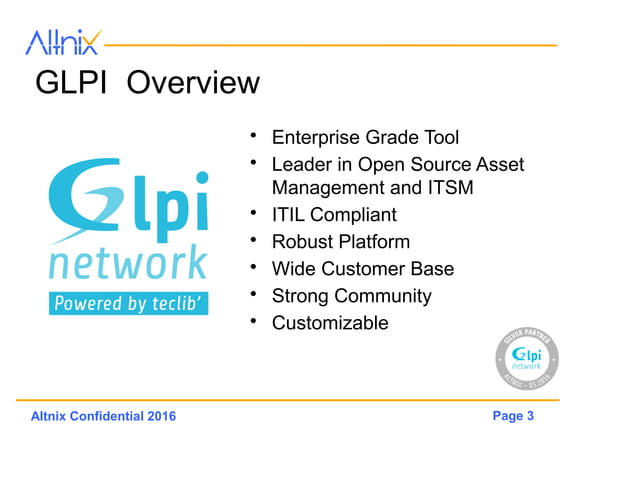 Open Source GLPi Network Asset Management and ITSM | PPTX