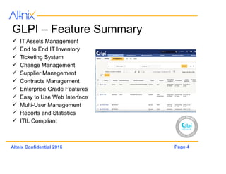 Open Source GLPi Network Asset Management and ITSM | PPTX