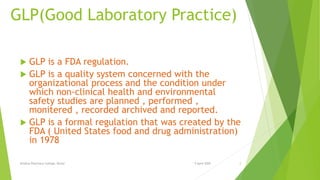 Good Laboratory Practices | PPTX