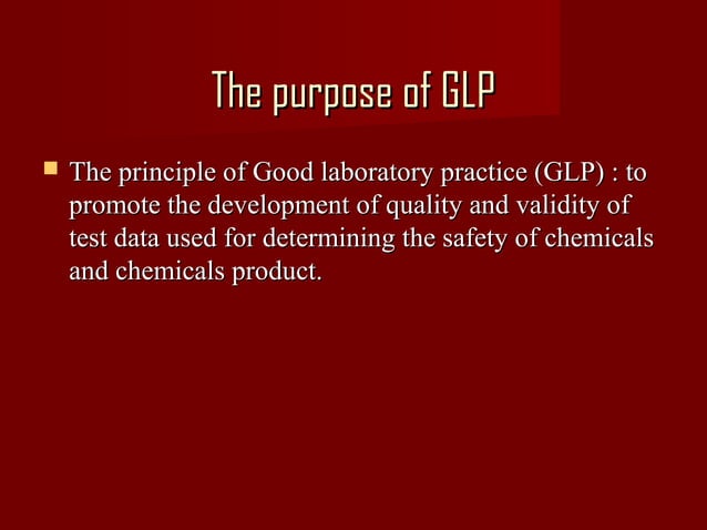 Glp & quality assurance | PPT
