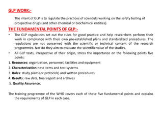 Good laboratory practice | PPTX