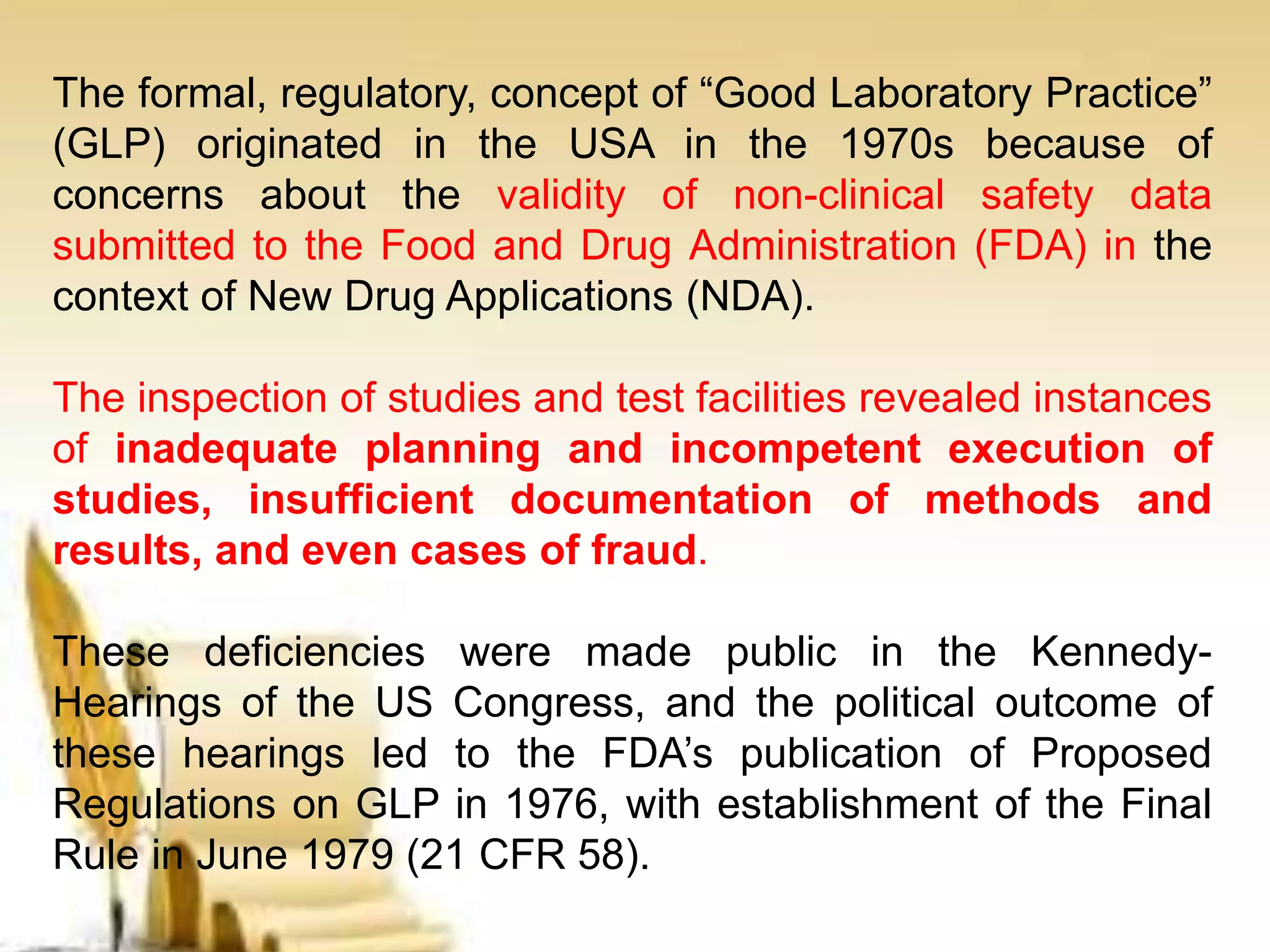 GLP and Schedule 1 | PPTX