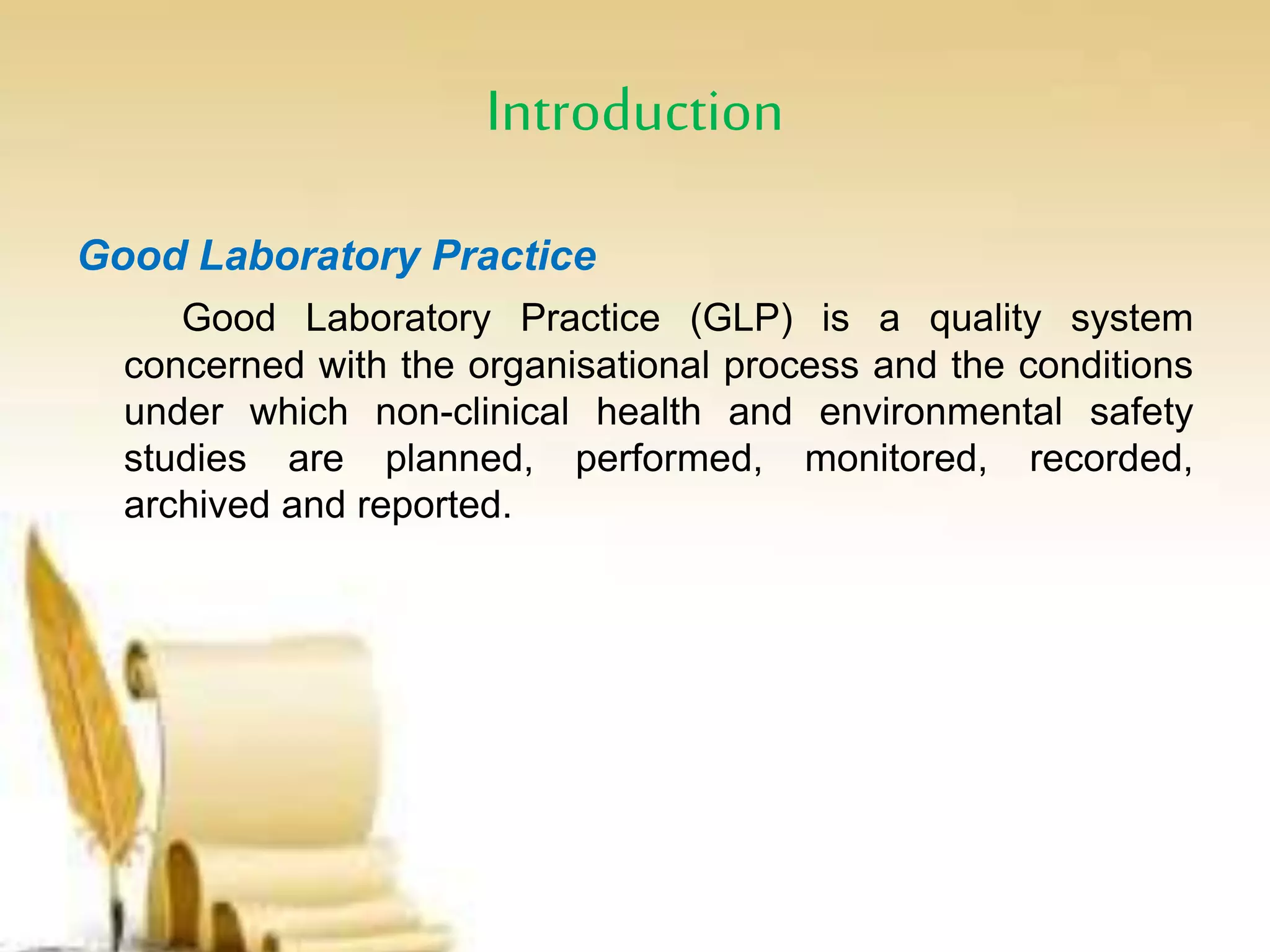 GLP and Schedule 1 | PPTX