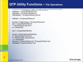 Gl qtp day 3 2 | PPT