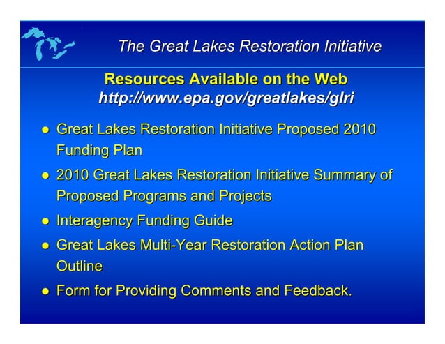 Slides of Great Lakes Restoration Initiative | PDF | Environmental ...