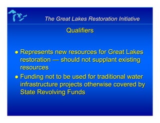 Slides of Great Lakes Restoration Initiative | PDF