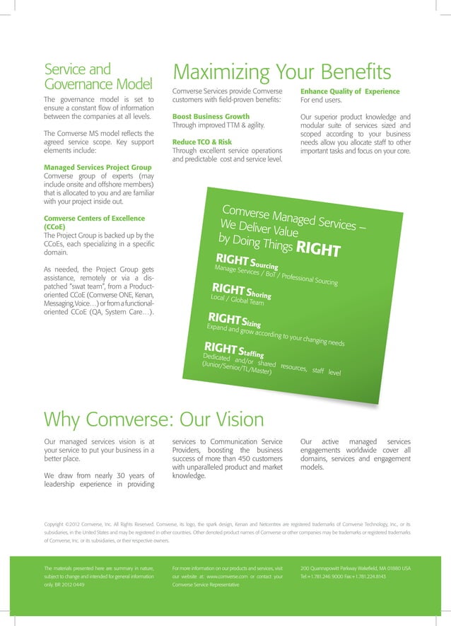 Comverse Global Services | PDF