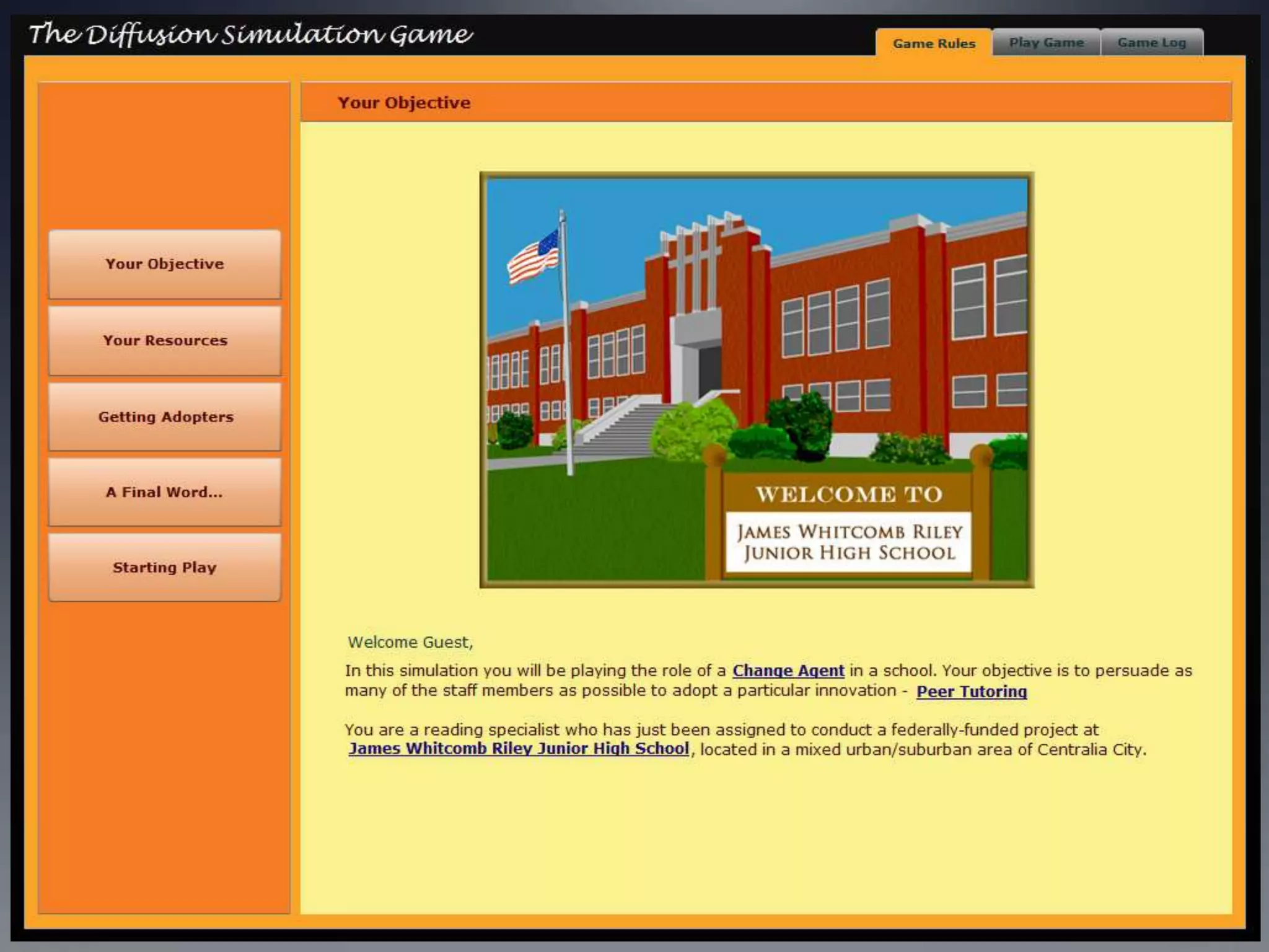 Assessment of Strategies in the Diffusion Simulation Game | PPTX