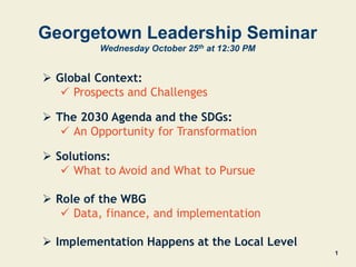 Delivering the Sustainable Development Goals (SDGs) at the Grassroots ...