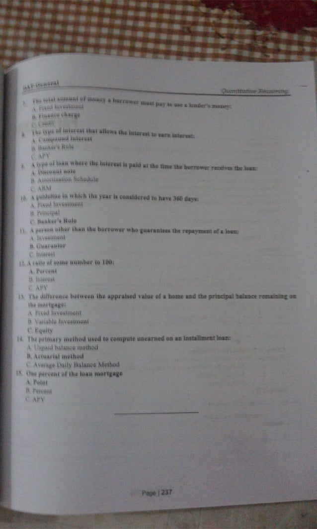 GAT General book Part 02: quantitative reasoning a | PDF