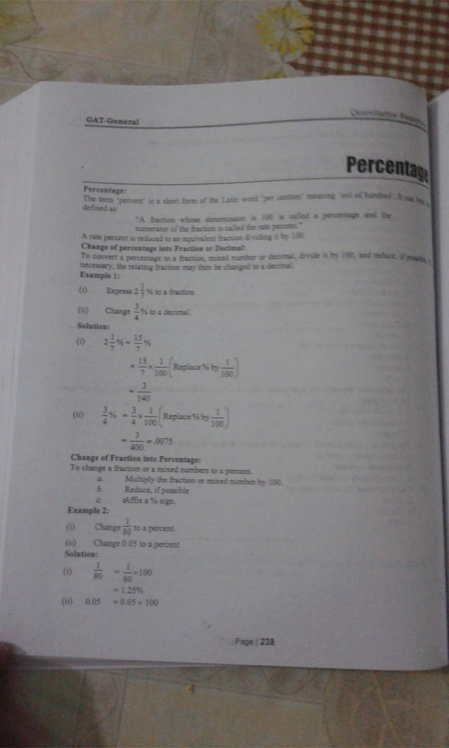 GAT General book Part 02: quantitative reasoning a | PDF