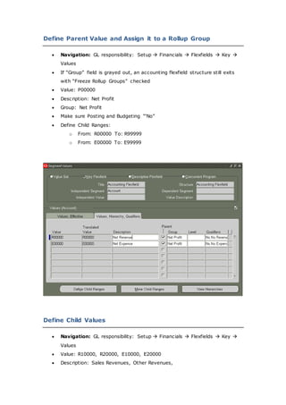 Oracle GL Summary Accounts | DOCX