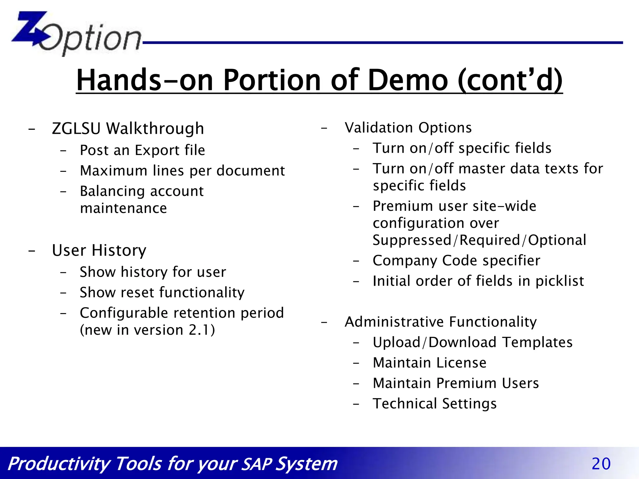 SAP presentation for GLU_used in demos.ppt