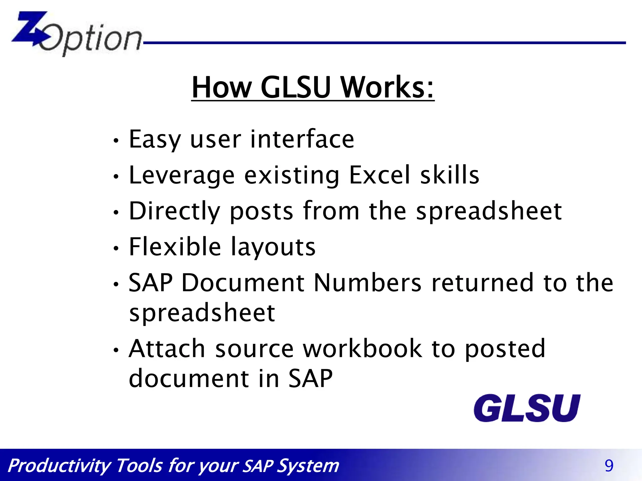 SAP presentation for GLU_used in demos.ppt