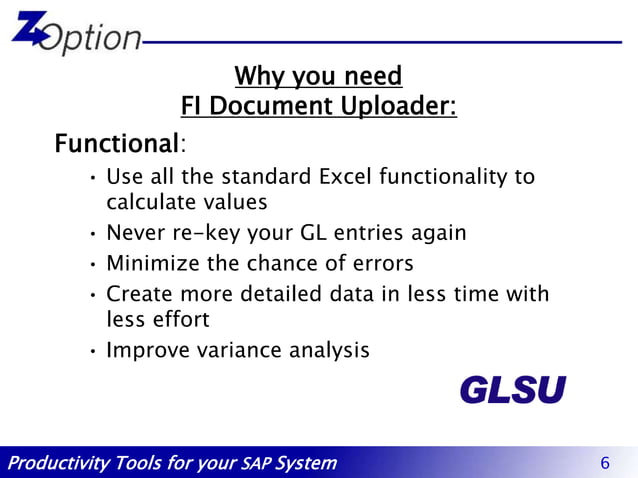 SAP presentation for GLU_used in demos.ppt