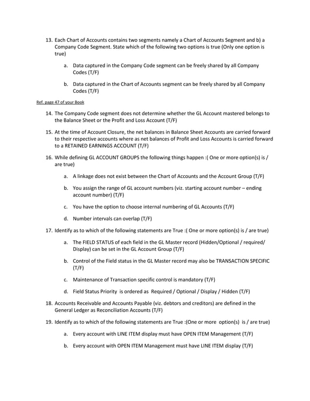 Gl test without answers | DOCX | Business Accounting & Finance | Business