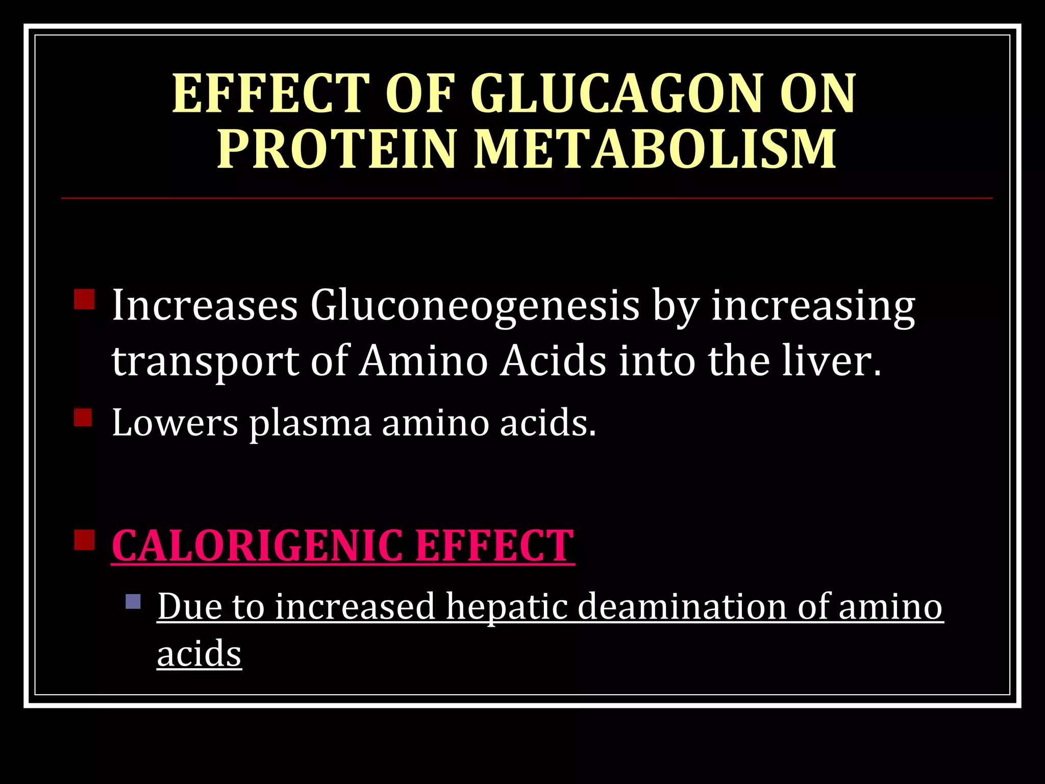 Glucagon - REGULATION OF BLOOD GLUCOSE | PPT