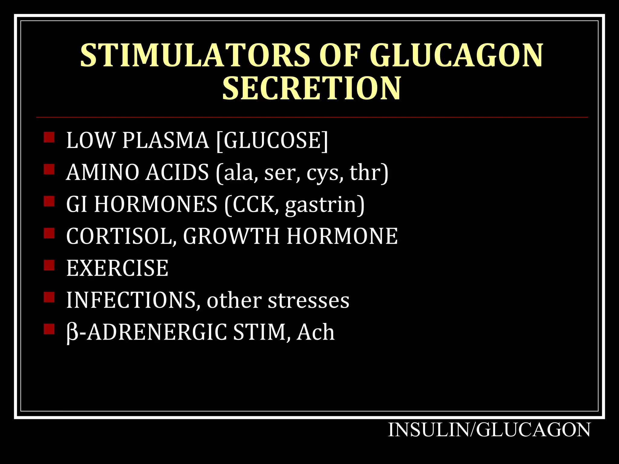 Glucagon - REGULATION OF BLOOD GLUCOSE | PPT
