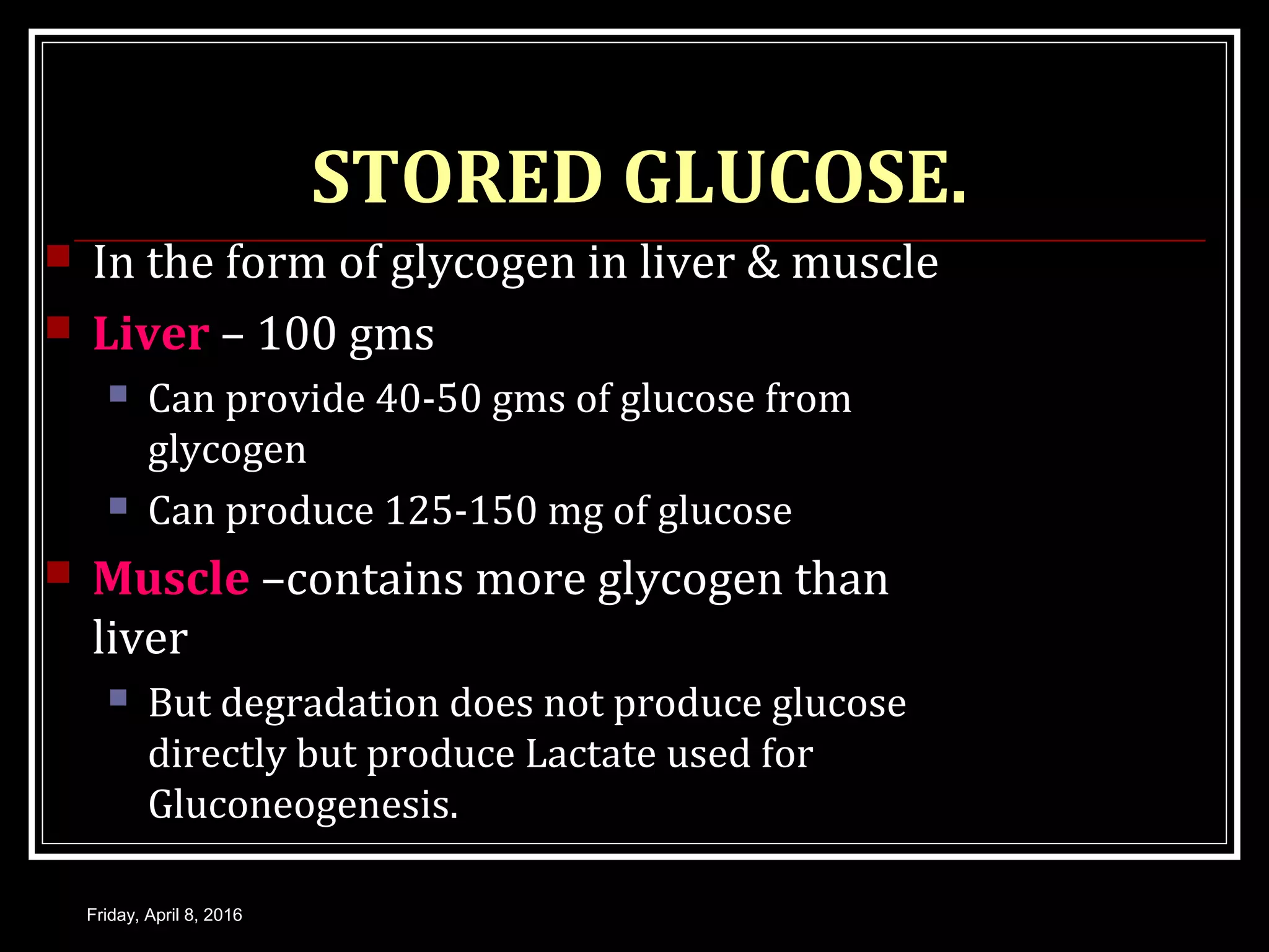Glucagon - REGULATION OF BLOOD GLUCOSE | PPT