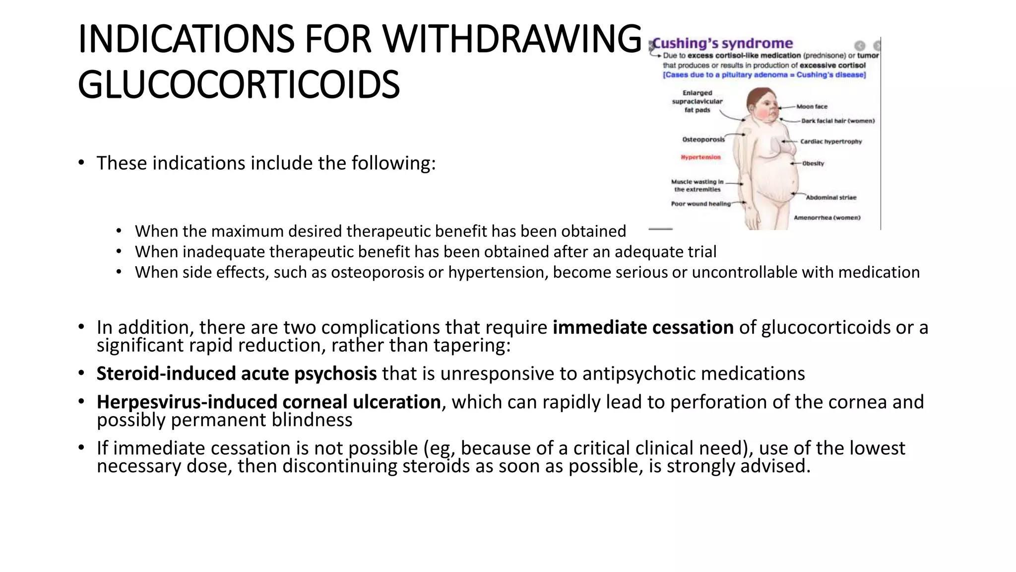 Tapering of Glucocorticoids Therapy | PPTX