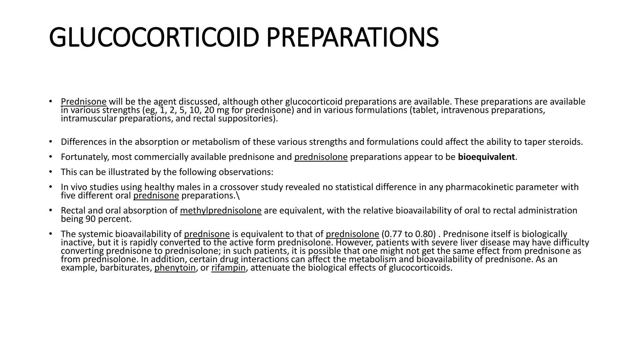 Tapering of Glucocorticoids Therapy | PPTX