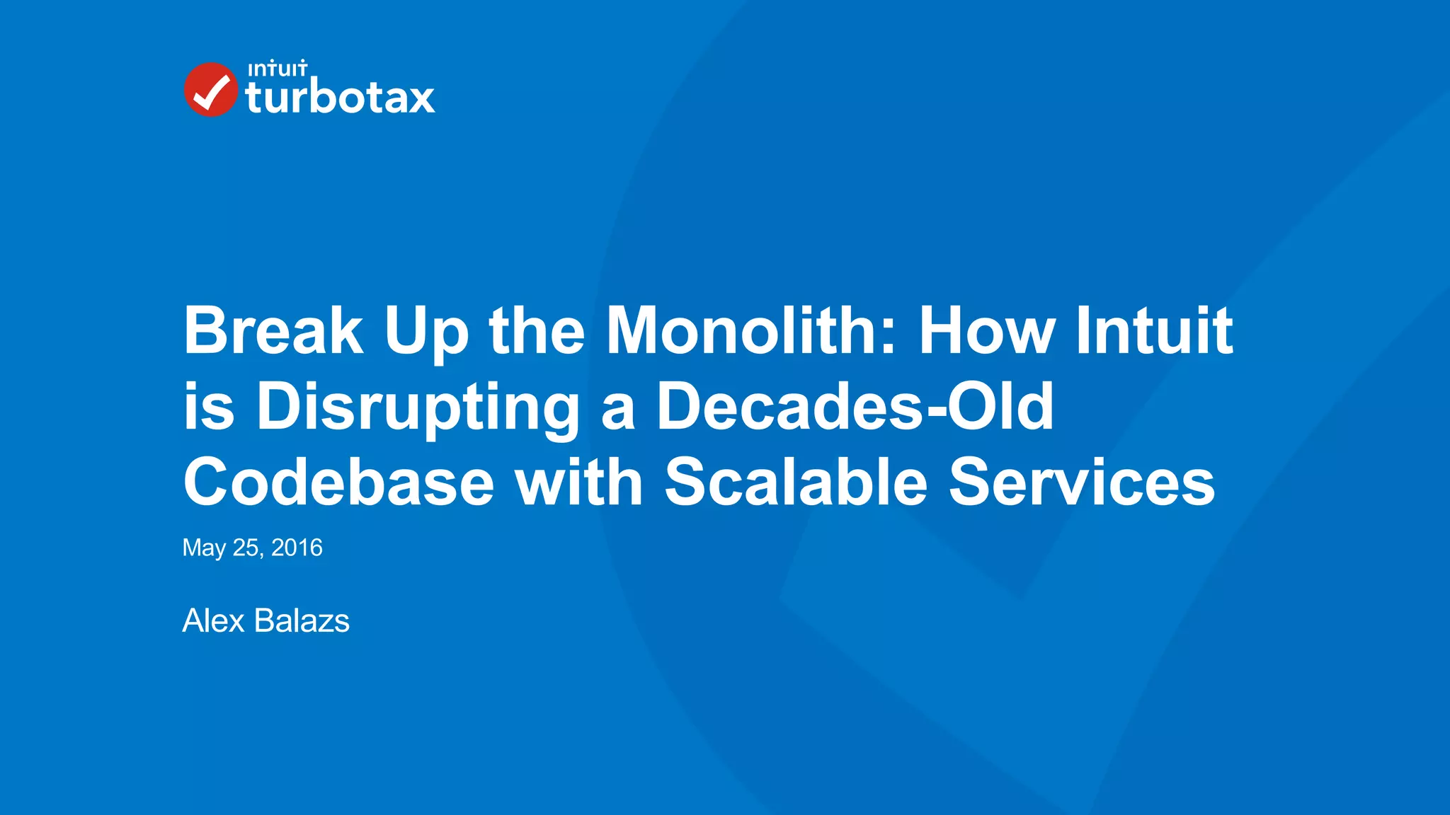 Alex Balazs on Scalable Services at GlueCon 2016 | PPT